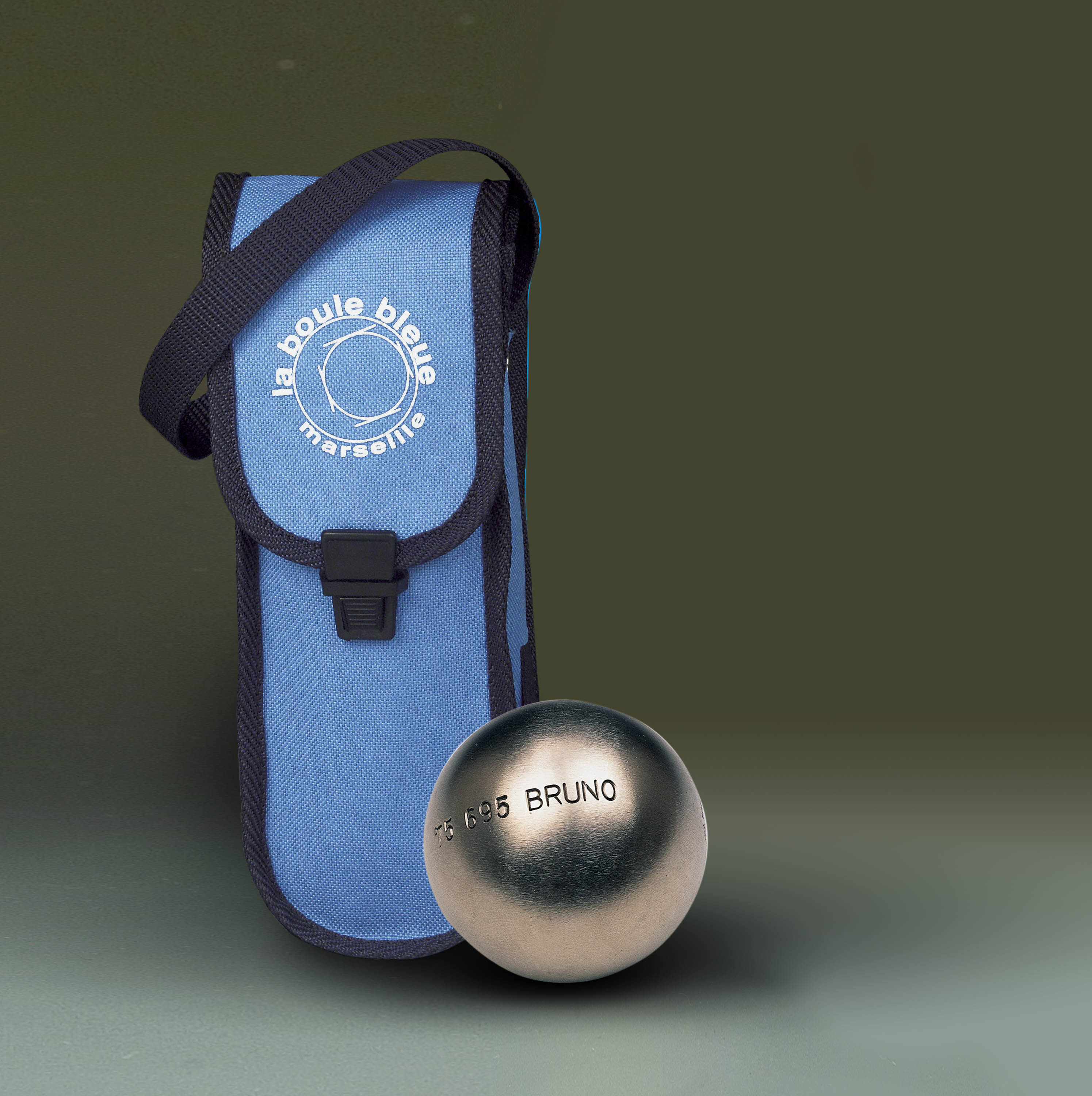 Fanny pétanque en relief 25 x 17 cm - La boule bleue